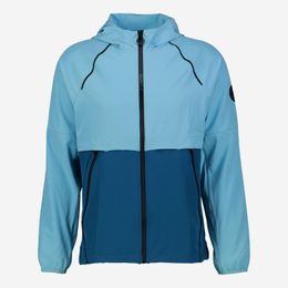 Blaue Jacke mit Kapuze