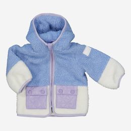 Blaue Fleecejacke mit Logo-Details