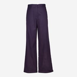 forte_forte Dunkelblaue Hose mit weitem Bein