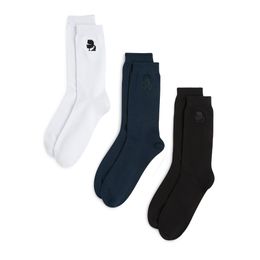 K by KARL LAGERFELD Karl Lagerfeld Socken 'Kameo' Herren Gr&ouml;&szlig;e 39/40 dunkelblau / schwarz / wei&szlig;