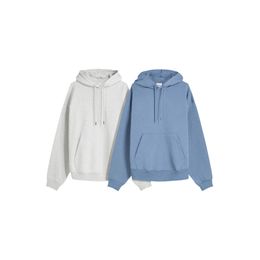 Bershka Sweatshirt Herren Gr&ouml;&szlig;e S marine / graumeliert
