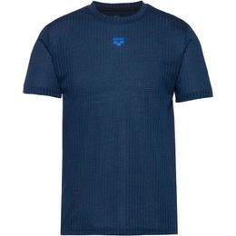 arena Funktionsshirt Herren - blau - Gr. XL - Polyester/Baumwolle