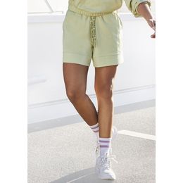 FCUK Sweatshorts pistazie Gr. 32/34 f&uuml;r Damen. Mit Logodruck, Print, Kordel, Kordelzug. L&auml;ssig Geschnitten. Nachhaltig.