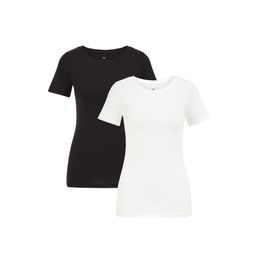 WE Fashion T-Shirt Damen Gr&ouml;&szlig;e XS schwarz / wei&szlig;