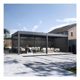 Bellavista Pergola Pavillon mit Lamellen Dach Oasis 3,6 x 7,2m anthrazit