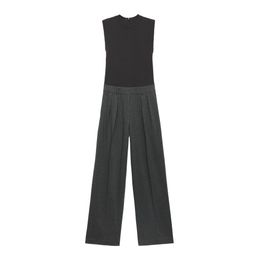 Mango Jumpsuit Damen Gr&ouml;&szlig;e XXL dunkelgrau / wei&szlig;