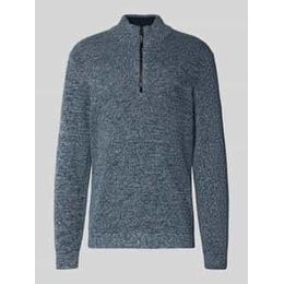 Camel Active Slim Fit Troyer mit Reißverschluss Modell 'Mouline'