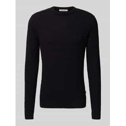 Only & Sons Regular Fit Strickpullover mit Strukturmuster Modell 'KALLE'