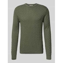 Only & Sons Regular Fit Strickpullover mit Strukturmuster Modell 'KALLE'