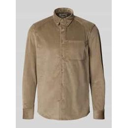 Drykorn Regular Fit Freizeithemd aus Cord mit Button-Down-Kragen