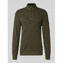 Camel Active Slim Fit Troyer mit Reißverschluss Modell 'Mouline'