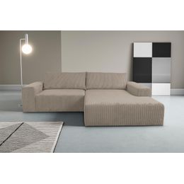 Ecksofa WERK2, B:262cm H:83cm T:188cmgreige, 90% Polyester, 10% Nylon, Wohnzimmer, Sofas, "Rio, elegant & bequem, Breite 262 cm, L-Form",