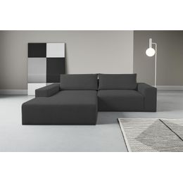 Ecksofa WERK2, B:262cm H:83cm T:188cmanthrazit, 100% Polyester, Wohnzimmer, Sofas, "Rio, elegant & bequem, Breite 262 cm, L-Form", Puristisches