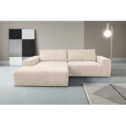 Ecksofa WERK2, B:262cm H:83cm T:188cmnatur, 90% Polyester, 10% Nylon, Wohnzimmer, Sofas, "Rio, elegant & bequem, Breite 262 cm, L-Form", Puristisches