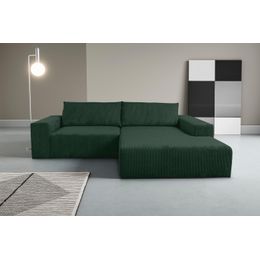 Ecksofa WERK2 "Rio, elegant & bequem, Breite 262 cm, L-Form", gr&uuml;n (moosgr&uuml;n), B:262cm H:83cm T:188cm, 90% Polyester, 10% Nylon, Sofas, Ecksofa, Puristisches Design mit maximalem Komfort