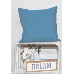 Dekokissen my home "Velina", mittelblau, meliert, B:50 L:50, Polyester, Dekokissen_Sitzkissen_Kissenhüllen