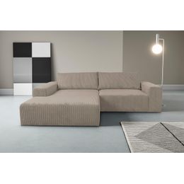Ecksofa WERK2, B:262cm H:83cm T:188cmgreige, 90% Polyester, 10% Nylon, Wohnzimmer, Sofas, "Rio, elegant & bequem, Breite 262 cm, L-Form",