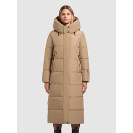 Steppmantel Khujo "SOULANI5 MATT", Damen, Gr. S (36), cookie beige, Steppware, Obermaterial: 100% Polyester. Futter: 100% Nylon. Wattierung: 100% Polyester, unifarben, wadenlang, elastischer Bund, Mäntel