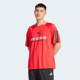 T-Shirt adidas Sportswear "M TIRO JERSEY", Herren, Gr. XXL, rot (pure ruby), Obermaterial: 100% Polyester, Shirts