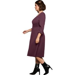 sheego by Joe Browns Damen Cocktailkleid mit Taillenband, burgund, Gr&ouml;&szlig;e 42