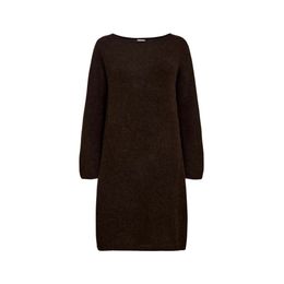 Nümph Jerseykleid NÜMPH "Nümph Dress NURIETTE", Damen, Gr. L, Normalgrößen, schwarz coffee, Obermaterial: 32% Alpaka, 32% Wolle, 30% Polyamid, 6% Elasthan, Kleider