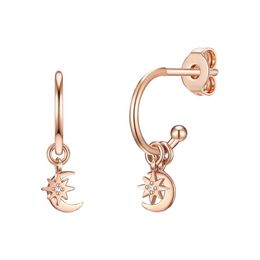 Nahla Jewels Rosévergold. Halbcreolen mit Edelsteinen - 55% | Schmuck