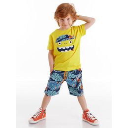 Denokids 2tlg. Outfit "Hawaian Pirate" in Gelb/ Blau - 65% | Größe 122 | Kinder-oberteile
