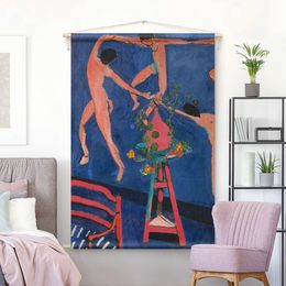 Wandteppich Henri Matisse - Kapuzinerkresse vor dem Bild 'Der Tanz'