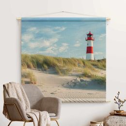 Wandteppich Leuchtturm an der Nordsee