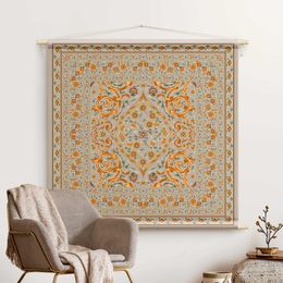 Wandteppich Prächtiger Ornamentteppich beige