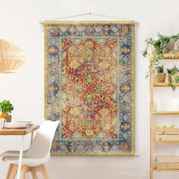 Wandteppich Prachtvoller Perserteppich in blau und rot Vintage