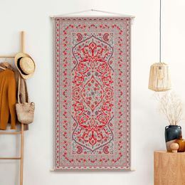Bilderwelten Wandteppich Pr&auml;chtiger Ornamentteppich rosa