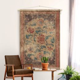 Wandteppich Teppich mit Blumen Vintage
