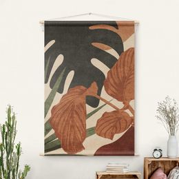 Bilderwelten Wandteppich Tropische Boho Bl&auml;tter