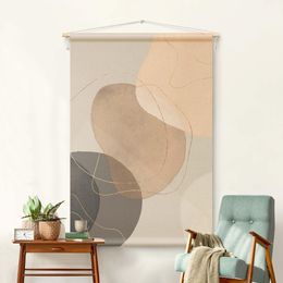 Wandteppich Verspielte Impressionen in Beige