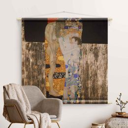 Bilderwelten Wandteppich Gustav Klimt - Die drei Lebensalter der Frau