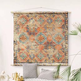 Bilderwelten Wandteppich Farbenfroher Kelim Teppich Vintage