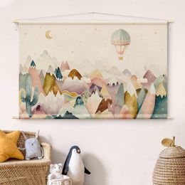 Bilderwelten Wandteppich Boho Berglandschaft