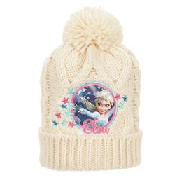 Disney Frozen Bommelm&uuml;tze "Frozen" in Creme - 52% | Gr&ouml;&szlig;e 52 cm | Kindermuetzen