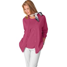 CR&Eacute;ATION L Damen Twin-Set mit gerippten Abschl&uuml;ssen fuchsia Gr&ouml;&szlig;e 38
