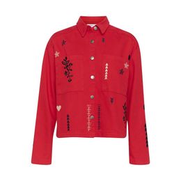 Saint Tropez Jeansjacke Damen Gr&ouml;&szlig;e XXL feuerrot / schwarz / wei&szlig;