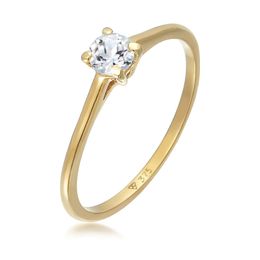Elli Ringe - Ring Topas Solit&auml;r Verlobungsring 375 Gelbgold - Gr. 56 MM - in Gold - f&uuml;r Damen