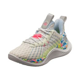 Under Armour Sportschuh 'Curry 10 Splash Party' Jungen Größe 40 blau / hellgrün / hellpink / weiß