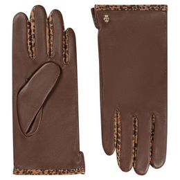 Roeckl Lederhandschuhe 'BERLIN' Damen Größe S/M braun / cognac / dunkelbraun