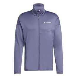 adidas terrex Funktionsfleecejacke 'Xperior' Herren Größe S dunkellila / weiß