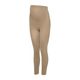 MAMALICIOUS Umstand Leggings 'MLTIA JEANNE' Damen Gr&ouml;&szlig;e S/M camel