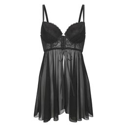 Lascana Negligee female Black size 90