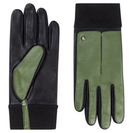 Roeckl Lederhandschuhe 'KOPENHAGEN TOUCH' Herren Größe M khaki / oliv / grasgrün / dunkelgrün