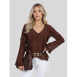 LapaPlus Bluse Damen Gr&ouml;&szlig;e XXL braun