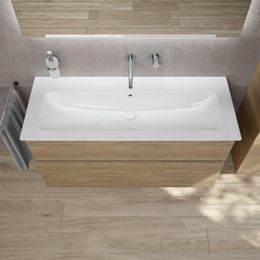 Duravit ME by Starck Waschtisch, evineo ineo5 evo Unterschrank B: 121 cm, 2 Auszüge, mit Griffmulde,, 2361120060+BE0716OA,